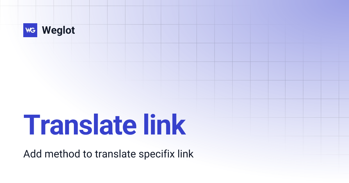 Translate link | Weglot